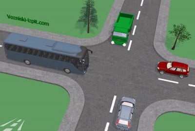 Križišče enakovrednih cest in 3d animacije CPP - Vozniški izpit